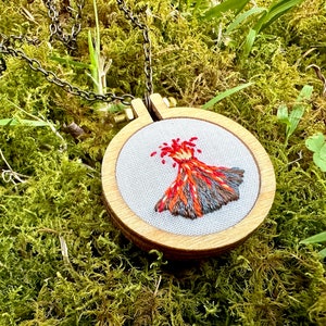 Volcano Necklace Embroidery - Etsy