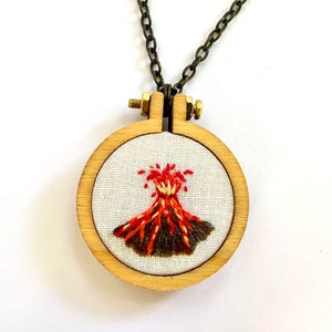 Volcano Necklace Embroidery - Etsy