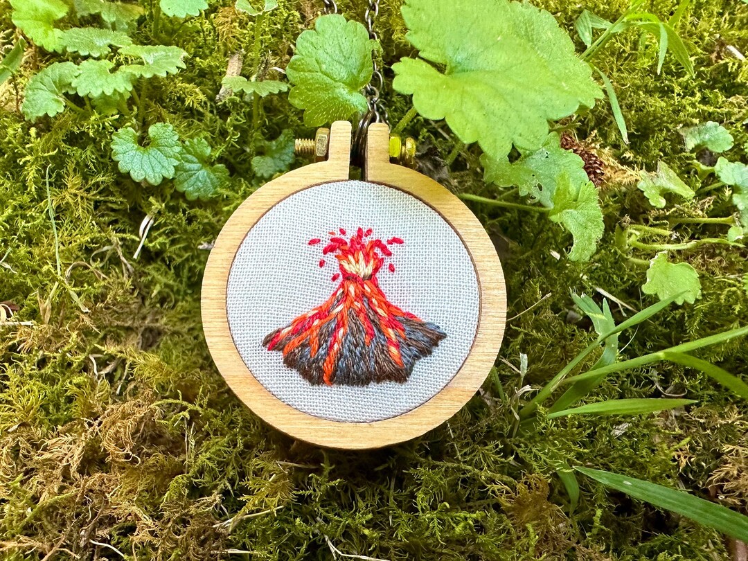 Volcano Necklace Embroidery - Etsy