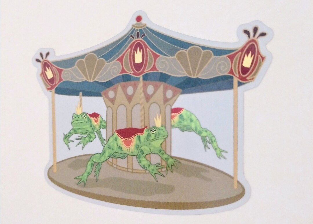 Toad Carousel Die-cut Sticker - Etsy