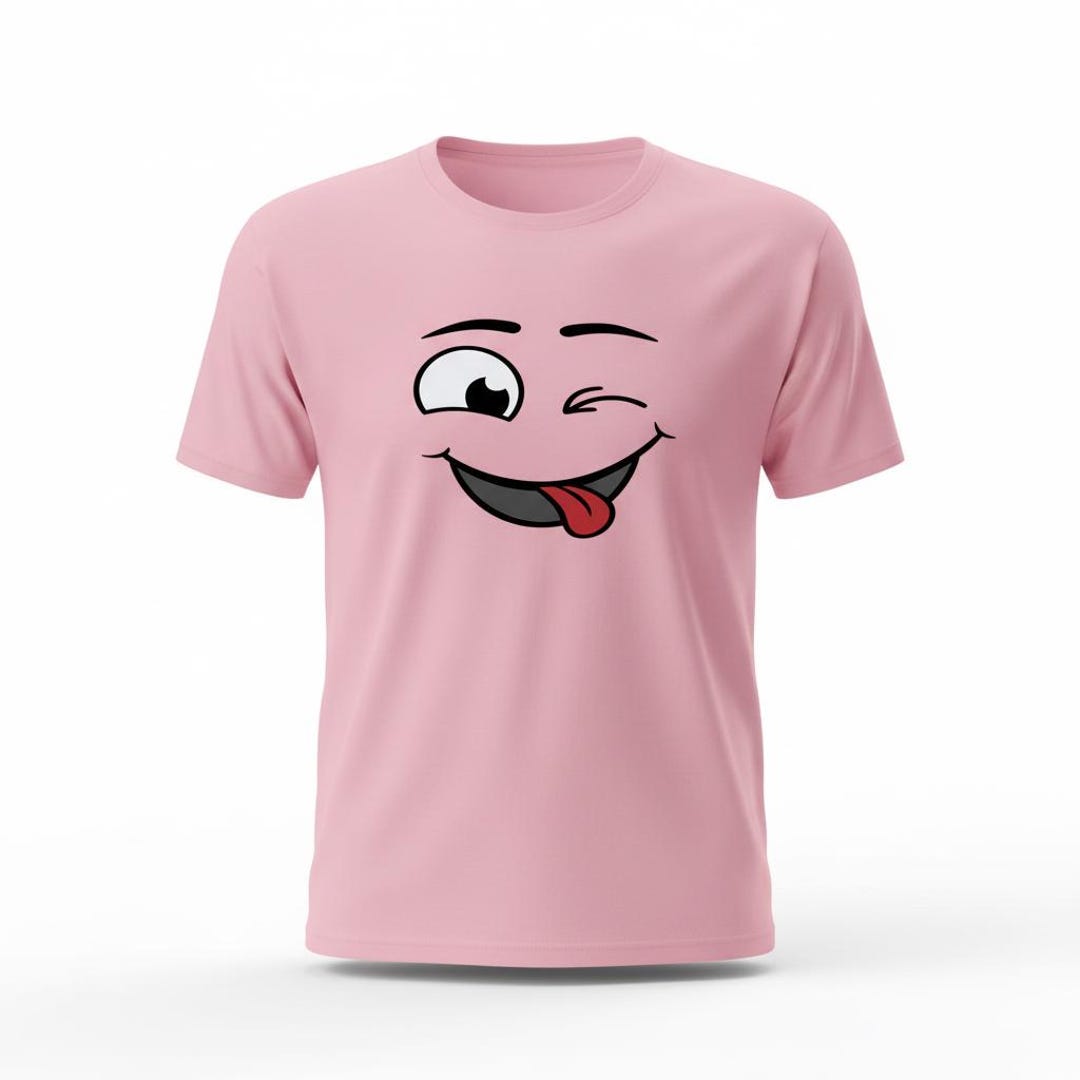 Funny Winking Smiley Face T-shirt, Cartoon Graphic Unisex Tee - Etsy
