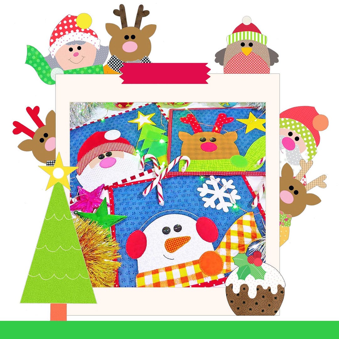 Christmas Snack Mat Pattern: Jingle Bells Placemat PDF (digital ...