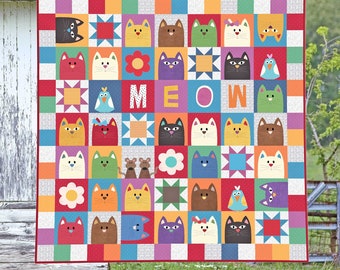 Cat Quilt Pattern | Etsy
