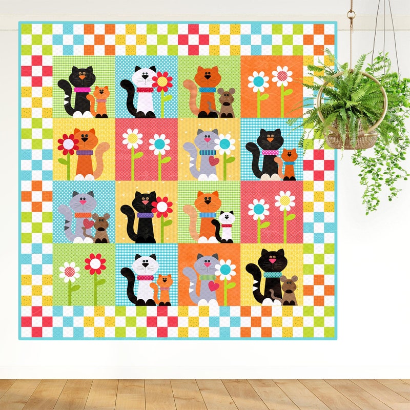 Cat Quilt Pattern - Etsy