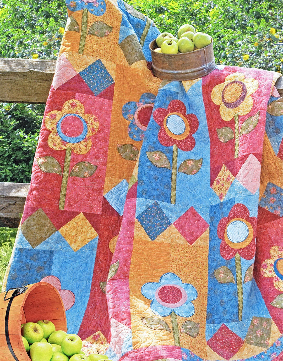 Farmhouse Daisies: Country Flowers Applique Quilt Pattern (PDF) - Etsy