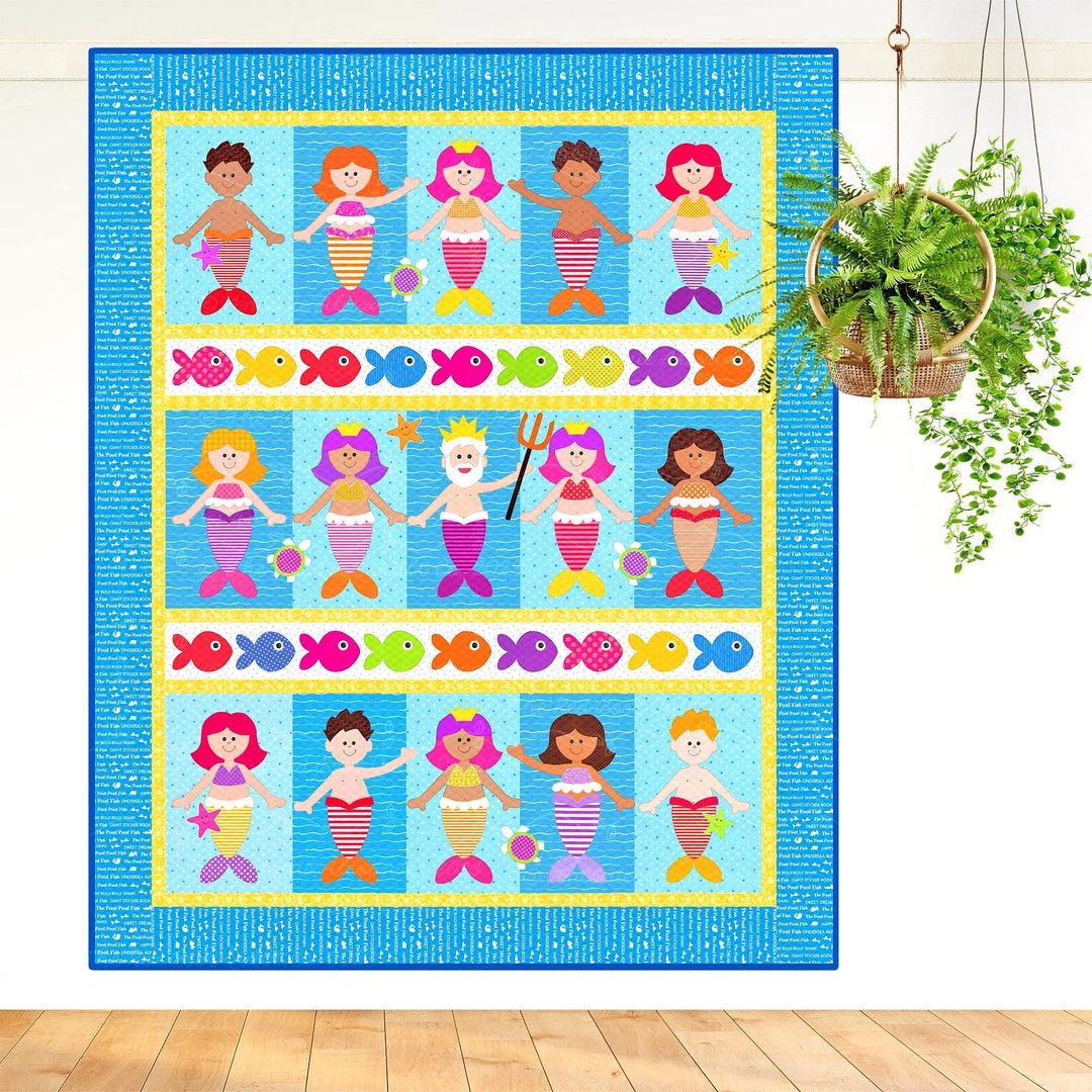 Little Mermaids: Mermaid Applique Quilt Pattern (digital Download) - Etsy