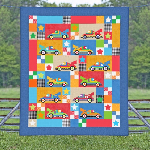 Speed Racers PRINTED Quilt Pattern Applique Quilt Patterns - Etsy