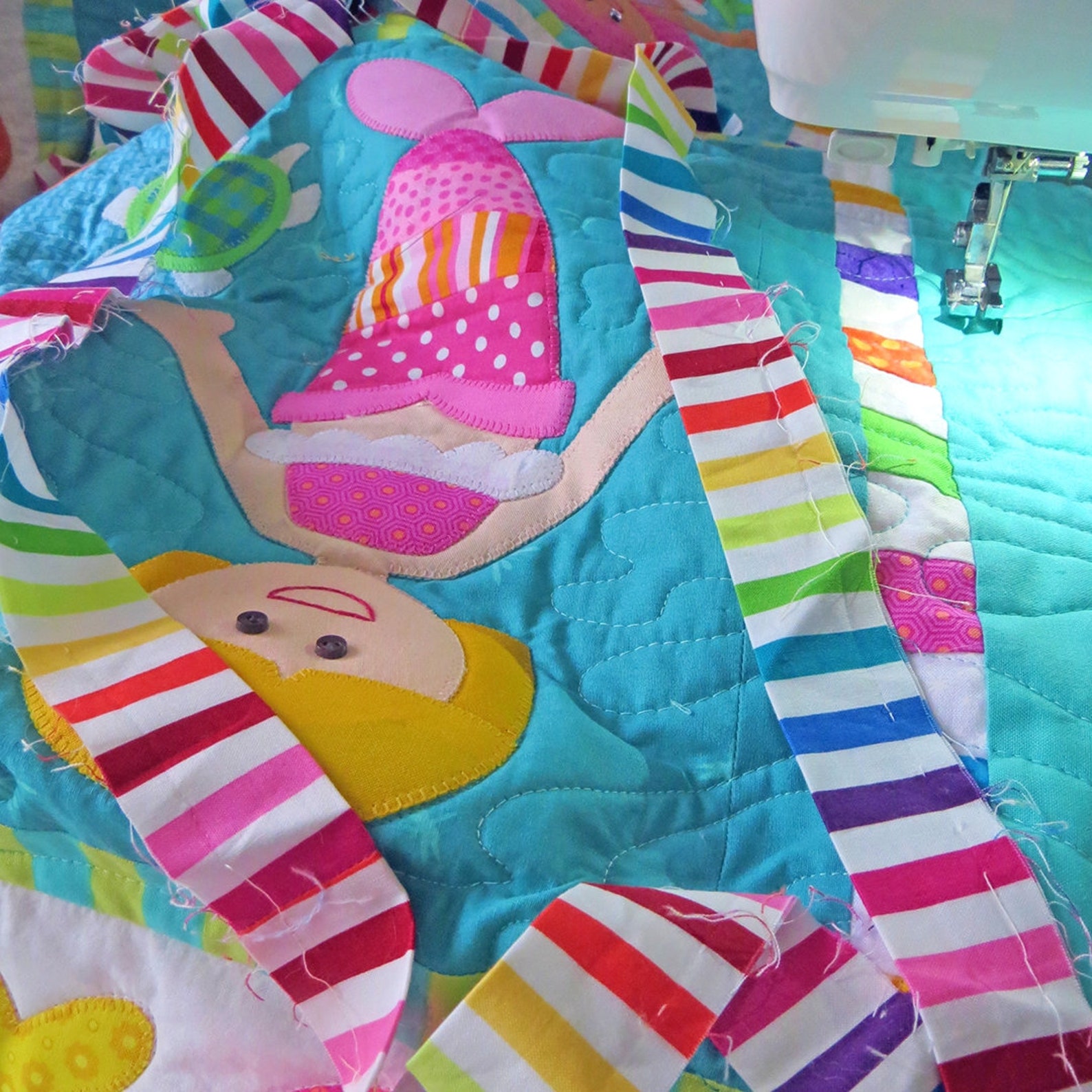 Little Mermaids PRINTED Quilt Pattern Applique Quilt - Etsy