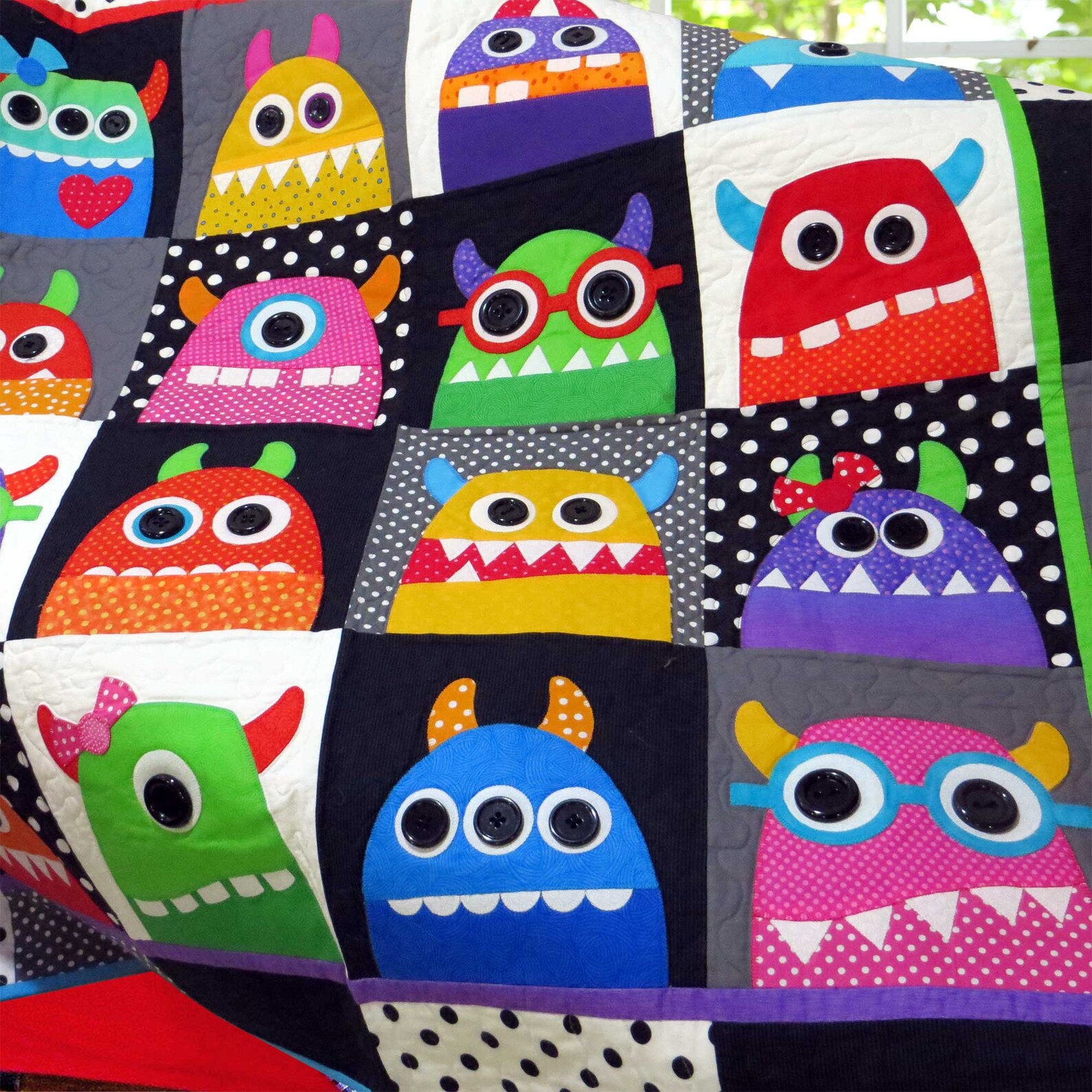 Monster Mash DIGITAL PDF Quilt Pattern Applique Quilt - Etsy Canada
