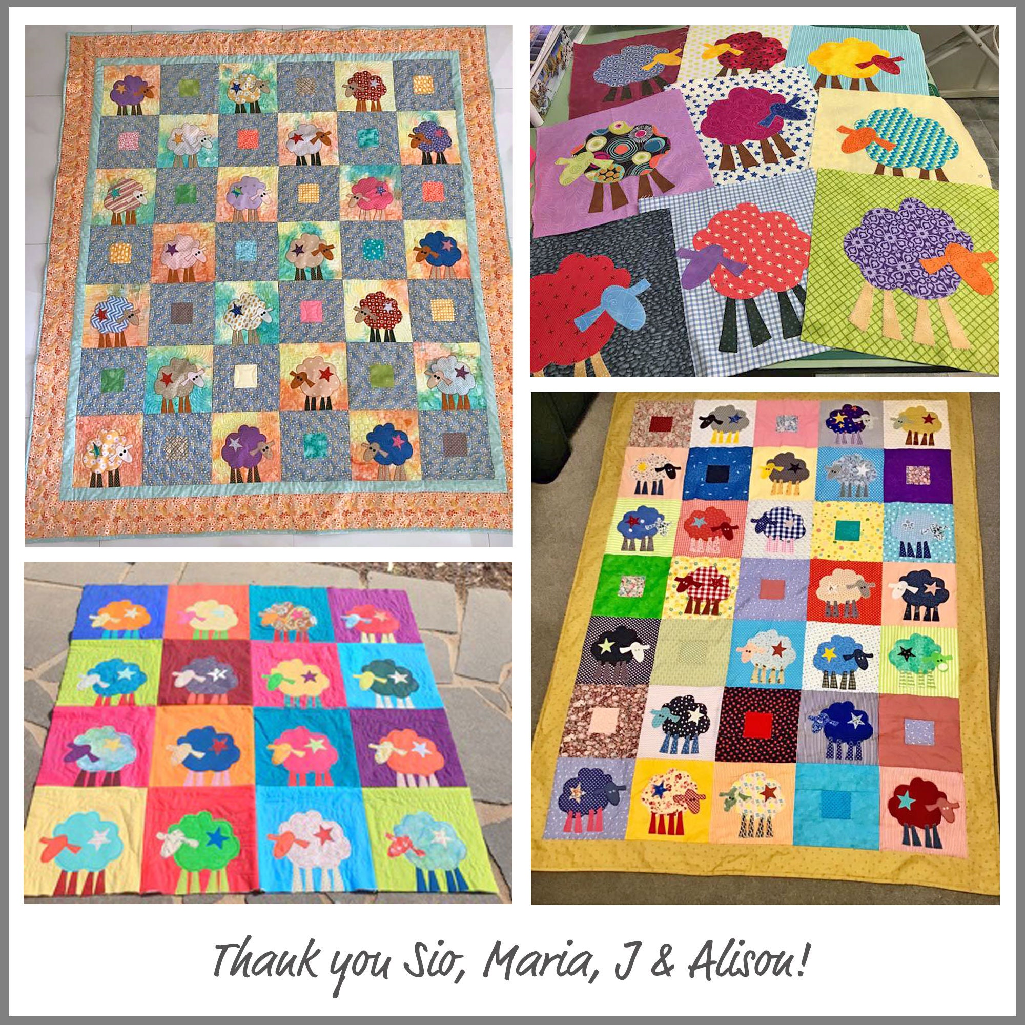 Counting Sheep DIGITAL PDF Quilt Pattern Applique Quilt - Etsy