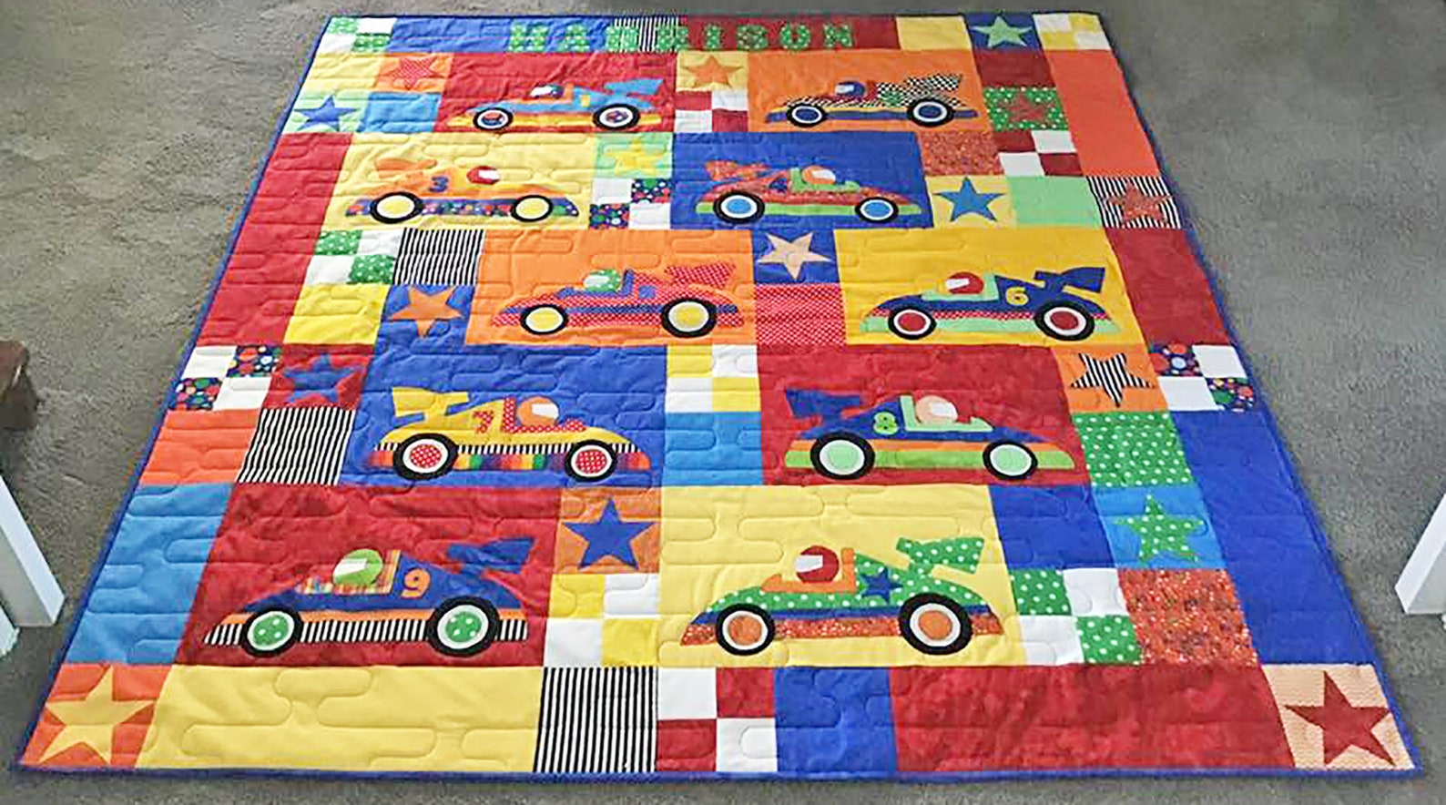 Speed Racers: Racing Car Applique Quilt Pattern (PDF) - Etsy