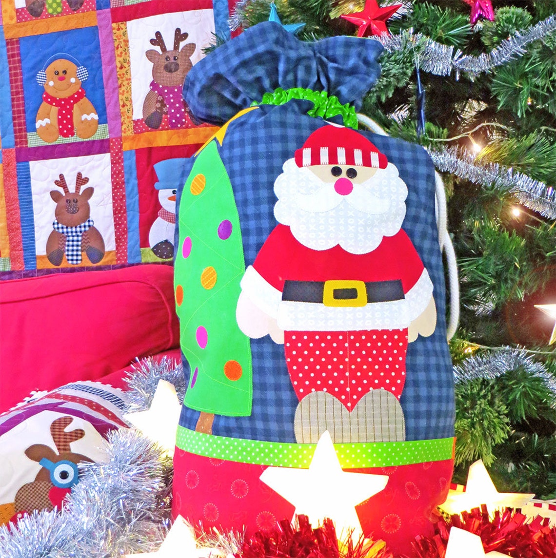 Here Comes Santa Santa Sack PDF Pattern Santa Sack Pattern - Etsy