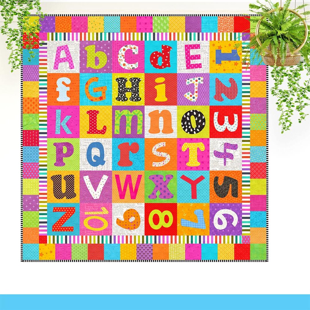 Scrappy Alphabet Soup: ABC and Number Applique Quilt Pattern - Etsy