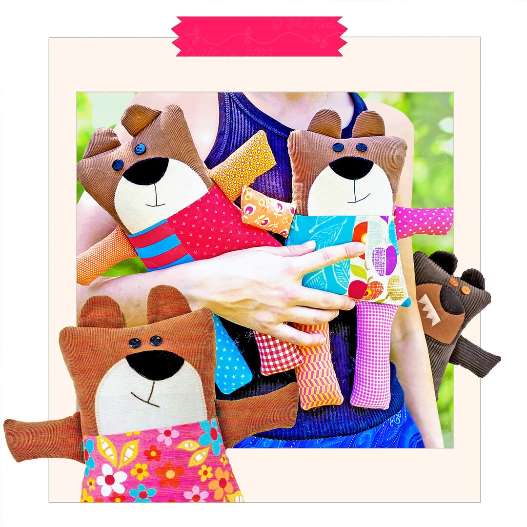 Snuggle Bears PRINTED Soft Toy Pattern Plushie Patterns Soft Toy ...