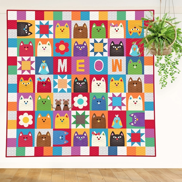 Cat Quilt Patterns - Etsy