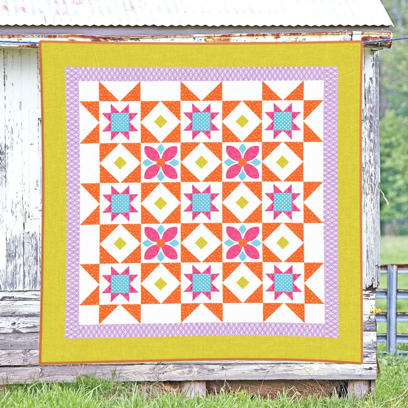 Alpine Stars DIGITAL PDF Quilt Pattern Applique Quilt | Etsy