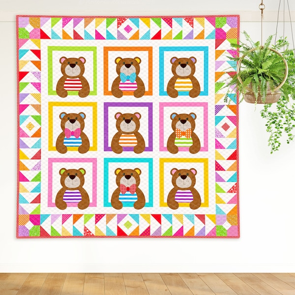 Bear Quilt Pattern - Etsy