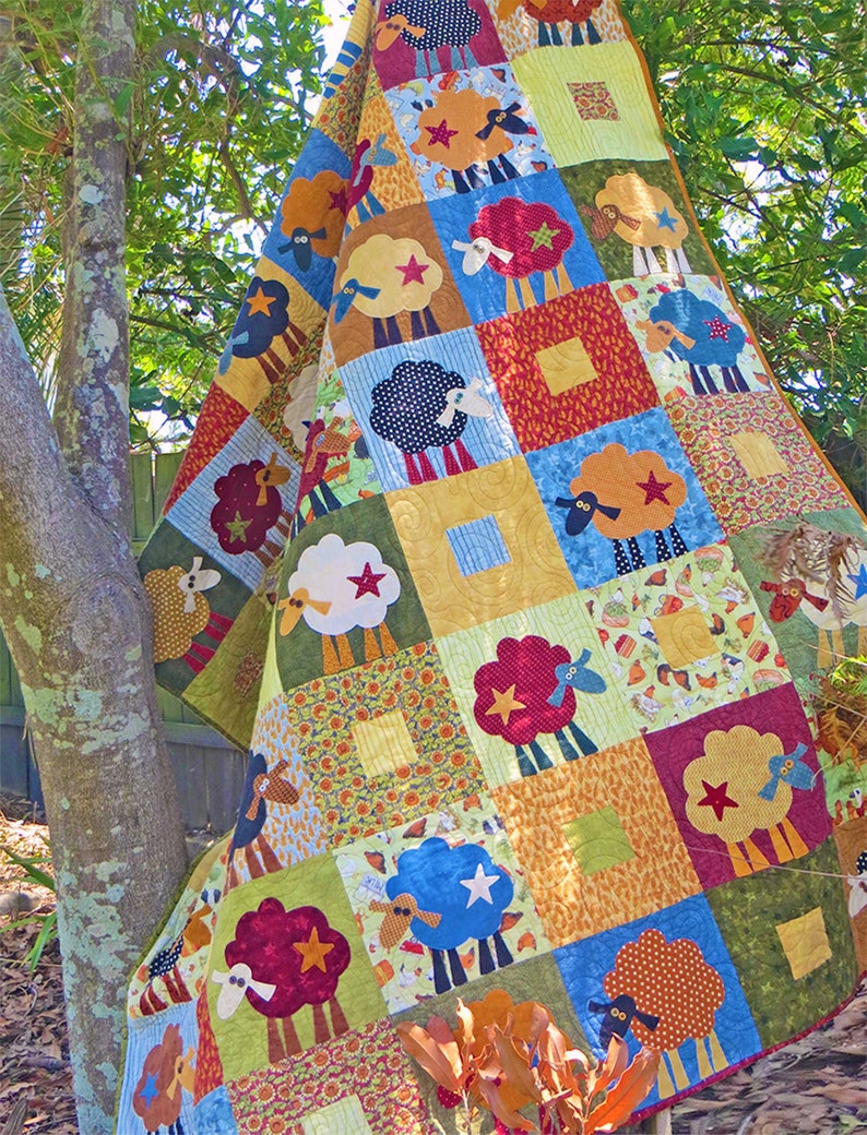 Counting Sheep DIGITAL PDF Quilt Pattern Applique Quilt - Etsy