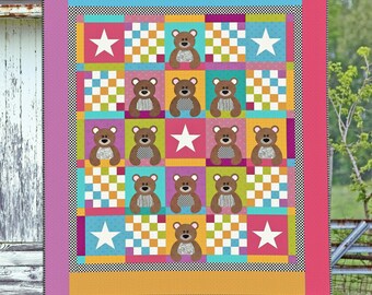 Teddy Bear Quilt Pattern | Etsy