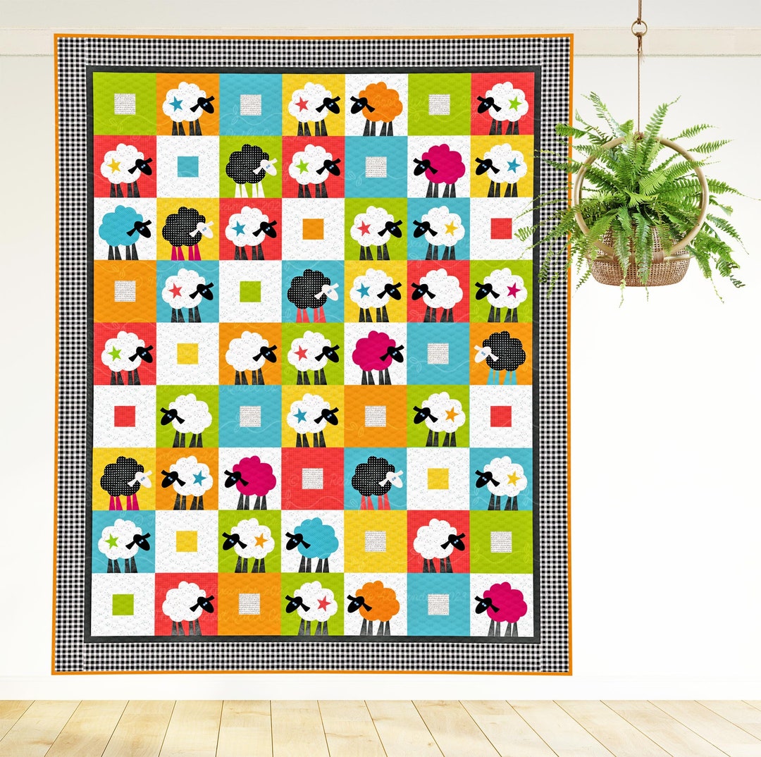 Counting Sheep DIGITAL PDF Quilt Pattern Applique Quilt - Etsy