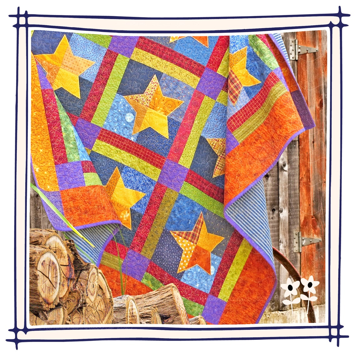 Barn Stars: Rustic Stars Applique Quilt Pattern (PDF) - Etsy