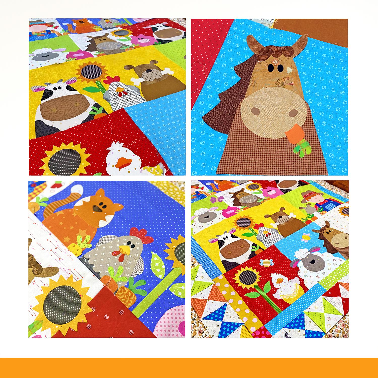 Sunflower Farm: Applique Animal Quilt Pattern (PDF) - Etsy