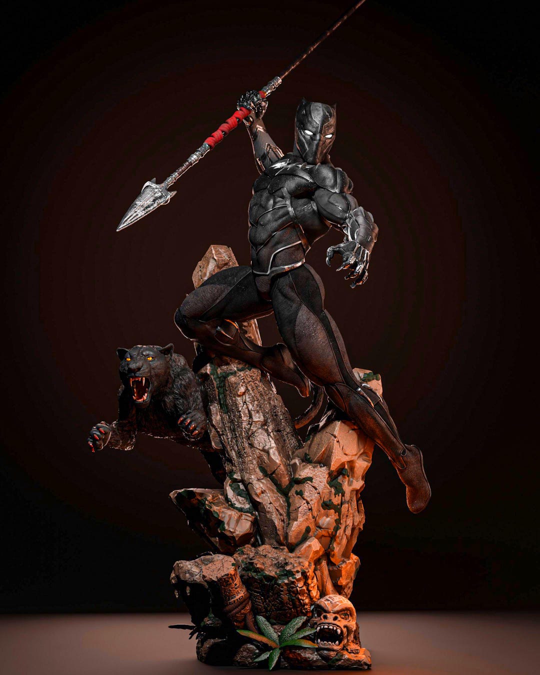 King of Wakanda Black Panther | Wakanda Eternal King STL Statue | 3D ...