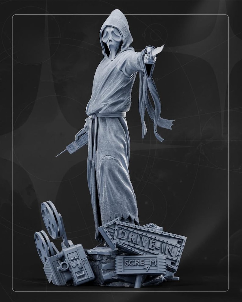 Ghostface – Scream Ghostface | Silent Slasher Terror STL Statue | 3D ...