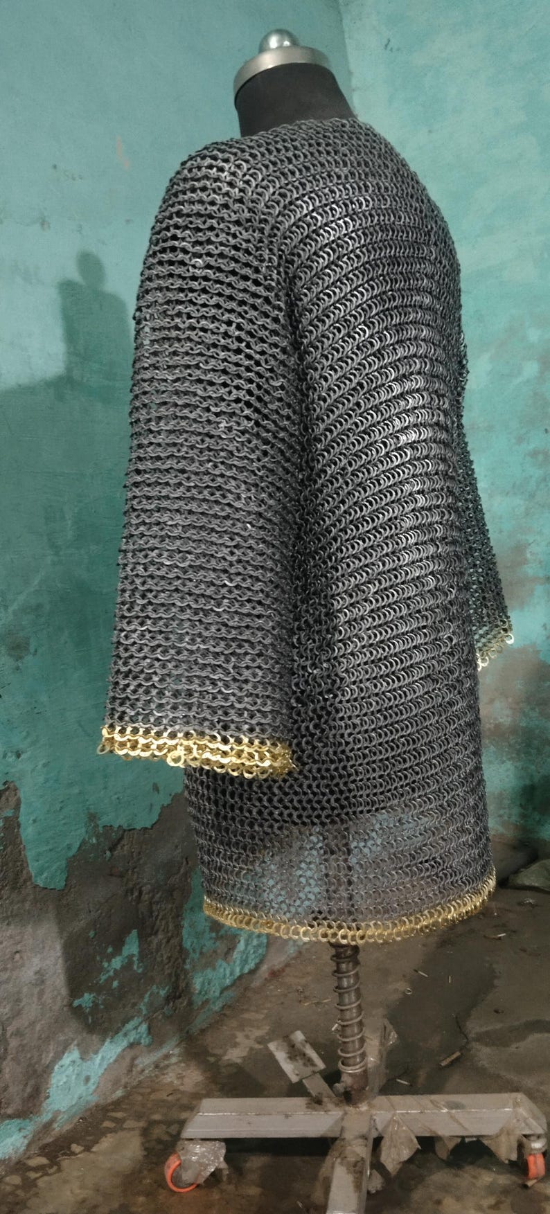 Handmade Chainmail Hauberk – 9mm Dome Riveted Flat Rings, Medieval ...