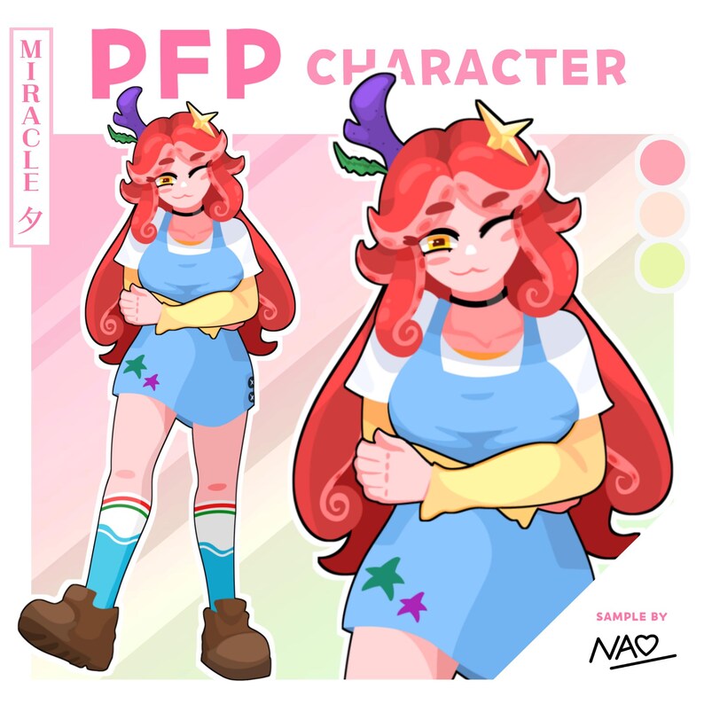 Custom Lineless Anime PFP | Cute Anime Profile Picture | Vtuber Avatar ...