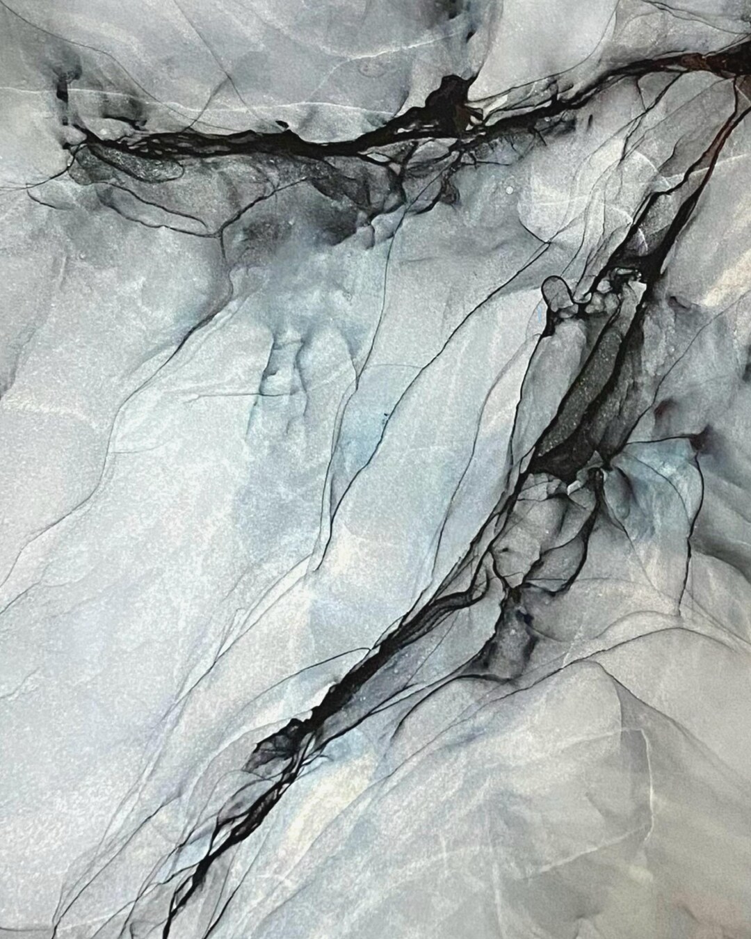Abstract Alcohol Ink Art Print, Minimalist Neutral Wall Art, Japanese ...