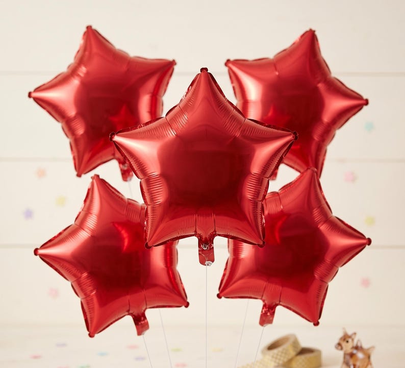 10-inch 10pcs Metallic Star Foil Balloons, Party Decor - Etsy