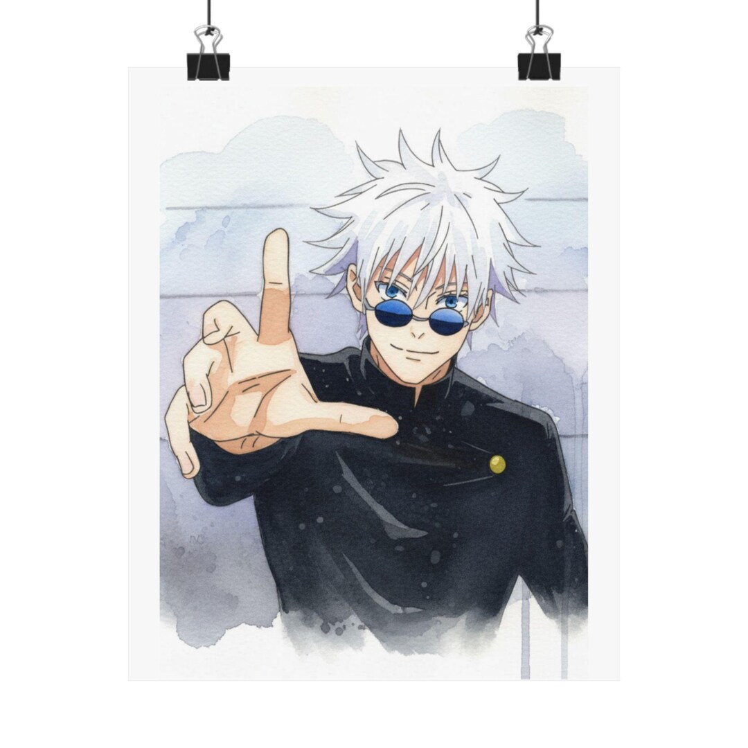 Satoru Gojo Poster | Matte Vertical Anime Art Print - Etsy