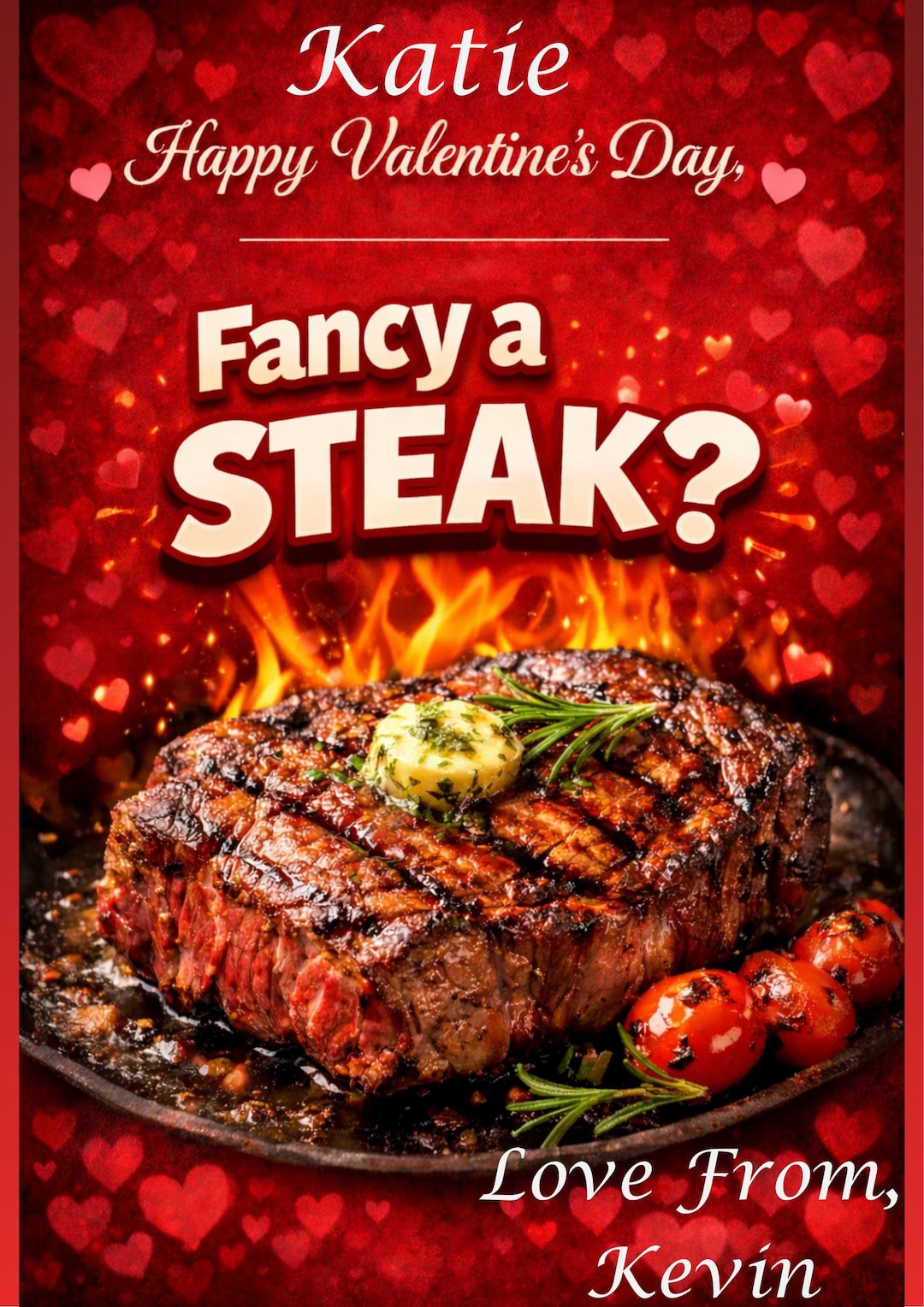 Steak & BJ - Valentines Day - Valentines Card - Digital Download ...