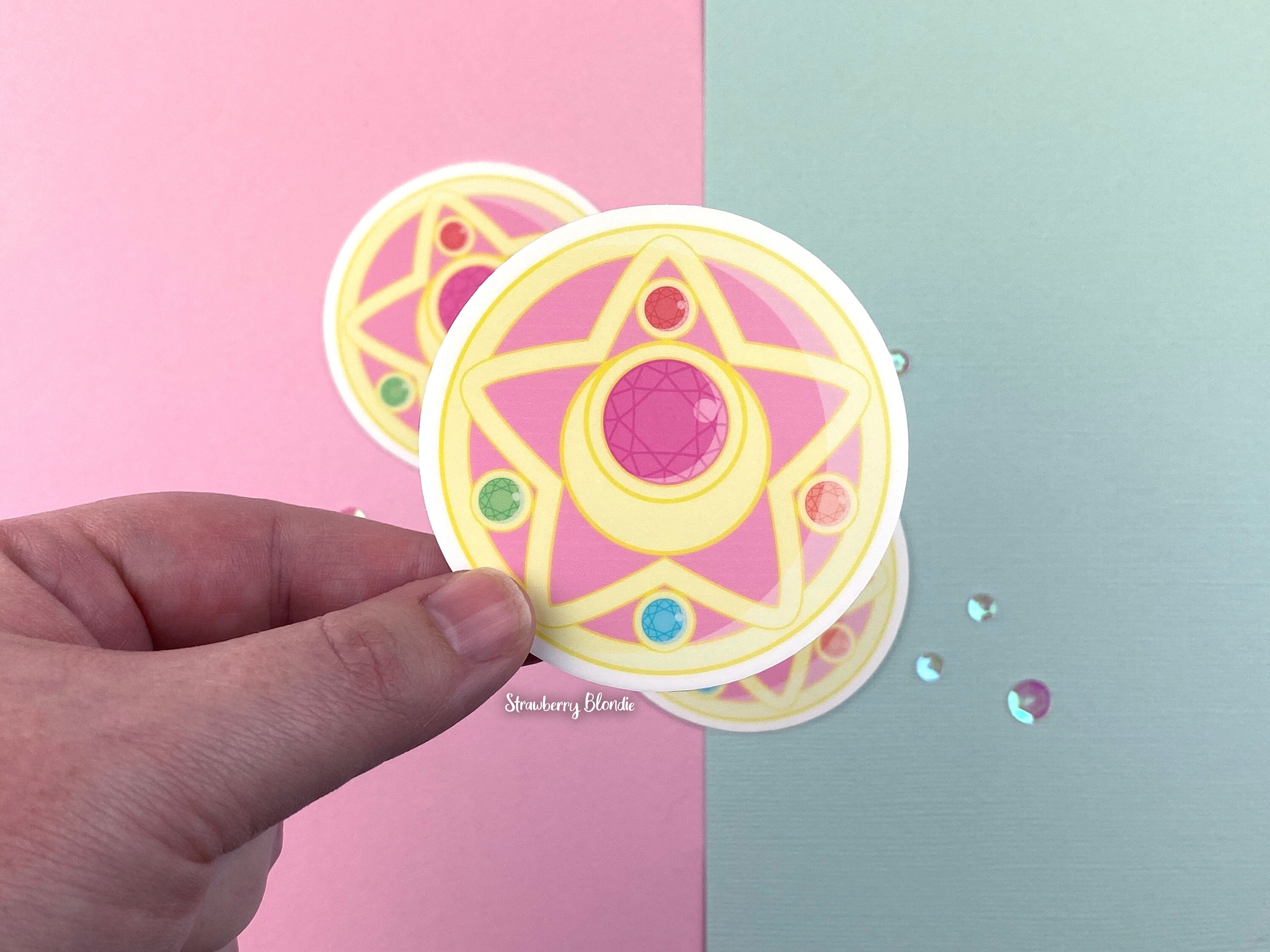 Magical Girl Compact Sticker Star Compact Vinyl Sticker | Etsy