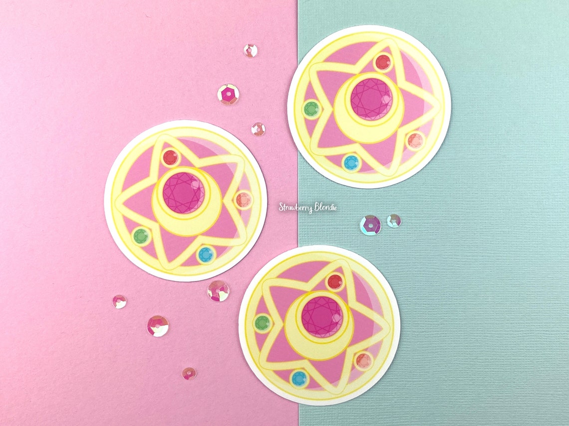 Magical Girl Compact Sticker Star Compact Waterproof Vinyl - Etsy
