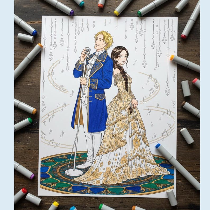 K-pop Idol Coloring Pages: Winter Romance, 35 Pages (digital Download ...