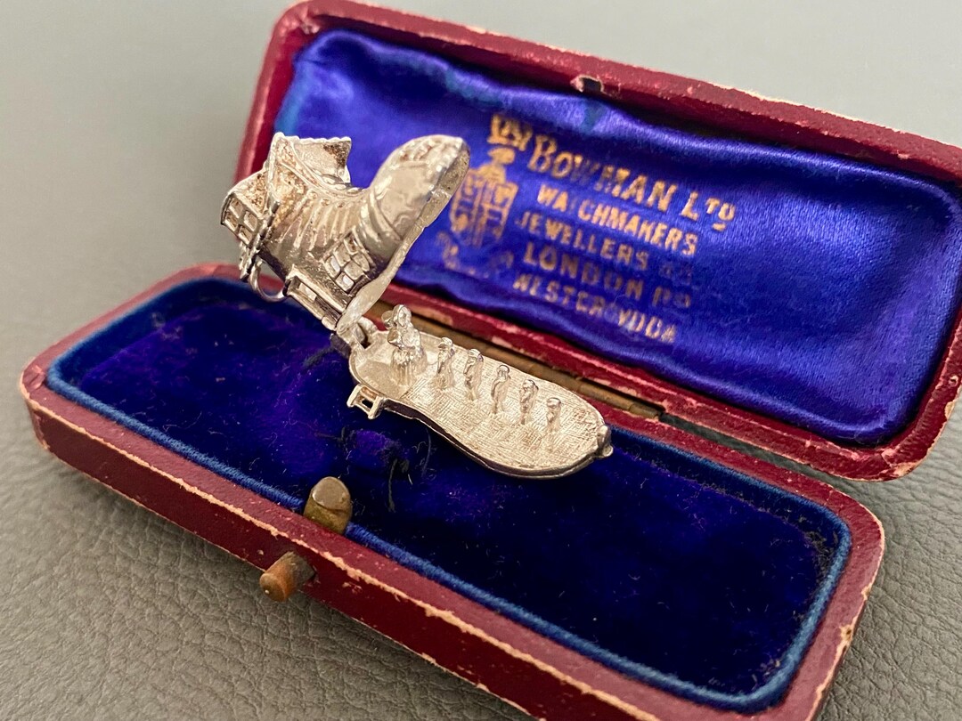 Vintage Sterling Silver Opening Lady Who Lived in a Shoe Charm, 925 ...
