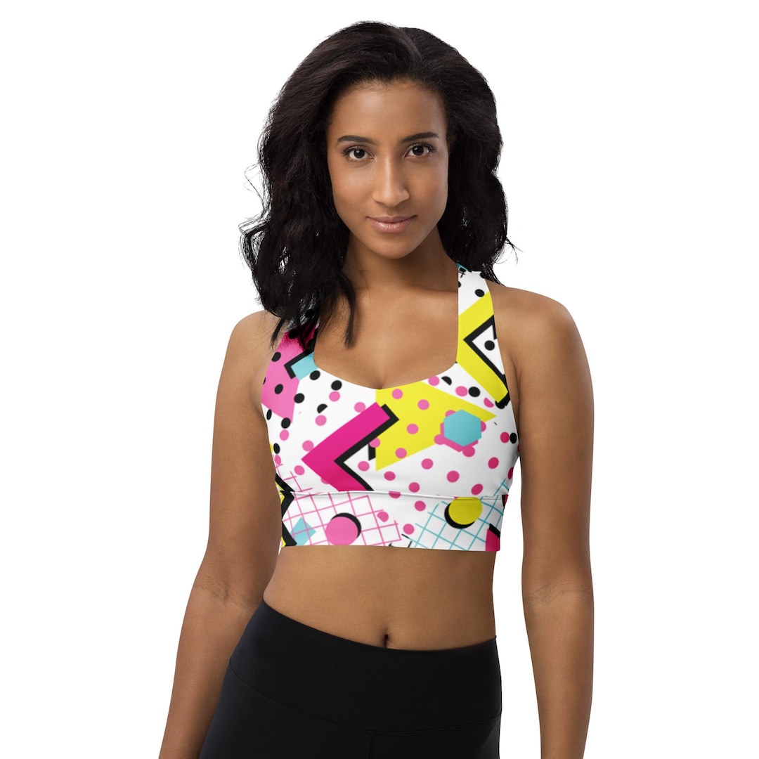 Retro 90s Longline Sports Bra - Etsy