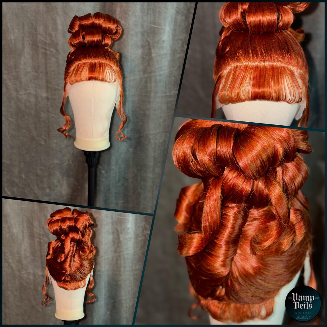 Ginger Updo With Bangs Custom Wig 2-3 Week Turnaround Time MADE TO ...