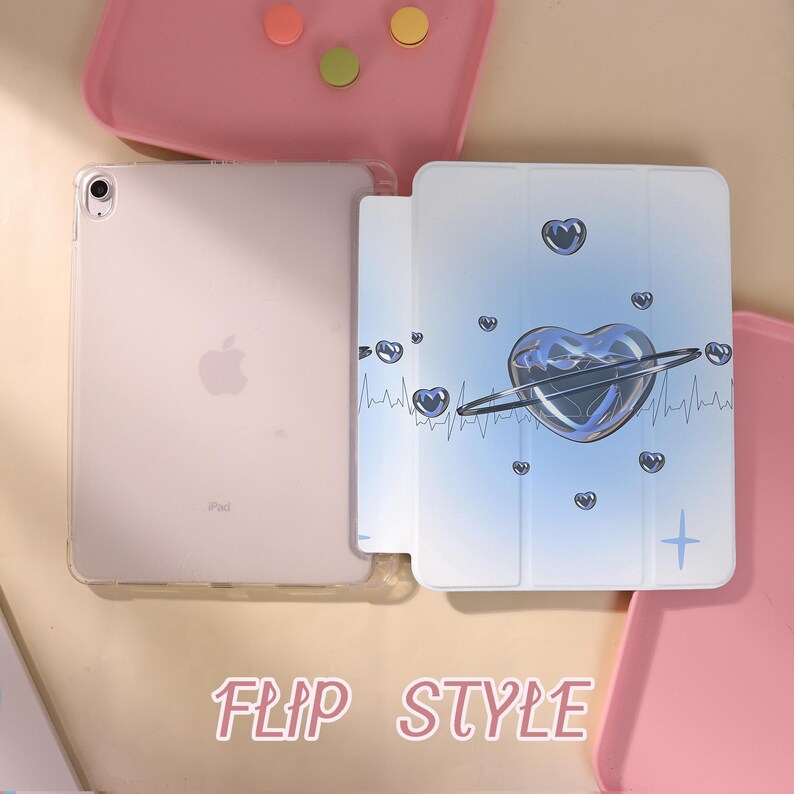 Blue Heart Personalized Case With Pen Slot for iPad Pro 2024 2025,a16 ...