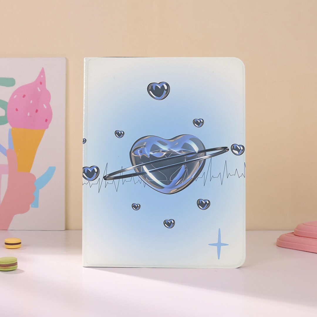Blue Heart Personalized Case With Pen Slot for iPad Pro 2024 2025,a16 ...