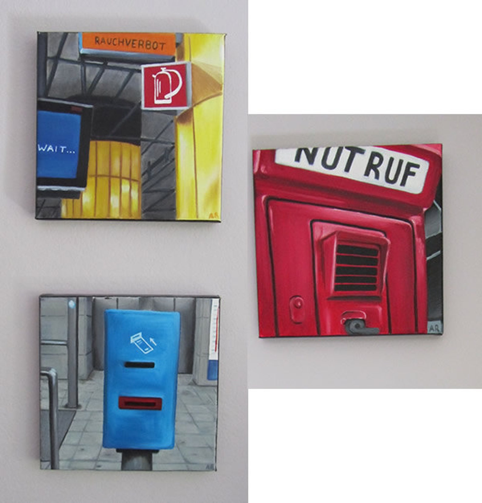 Underground Call for Help Original Oil Painting - Free Shipping - Etsy