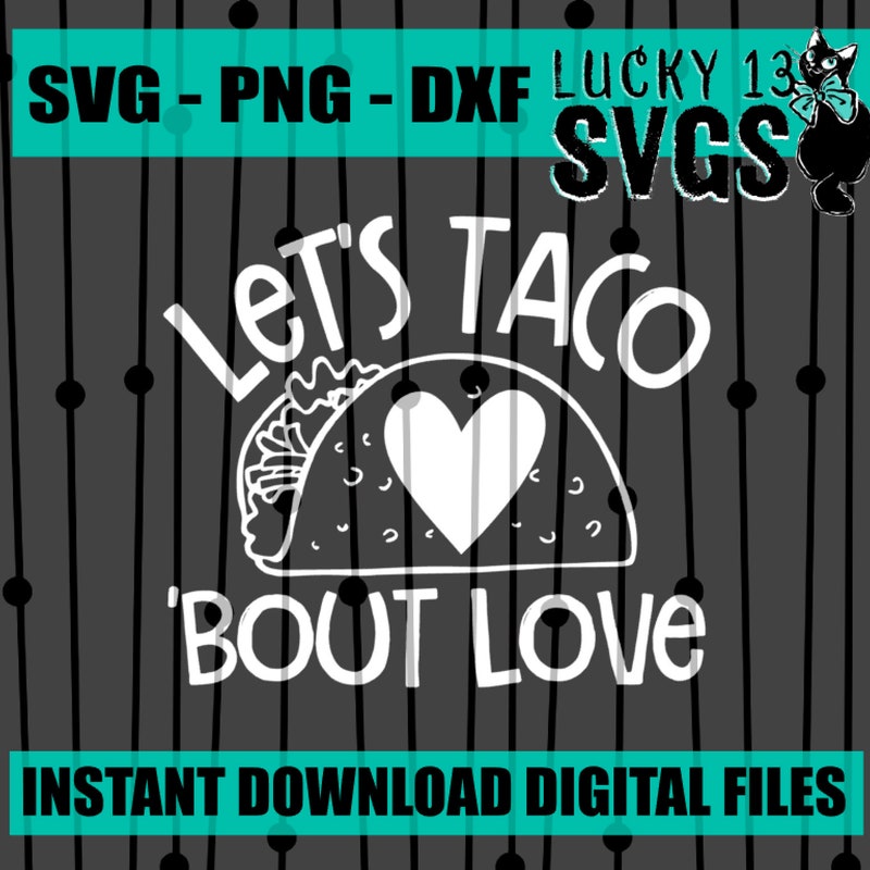Taco Valentine Svg - Etsy