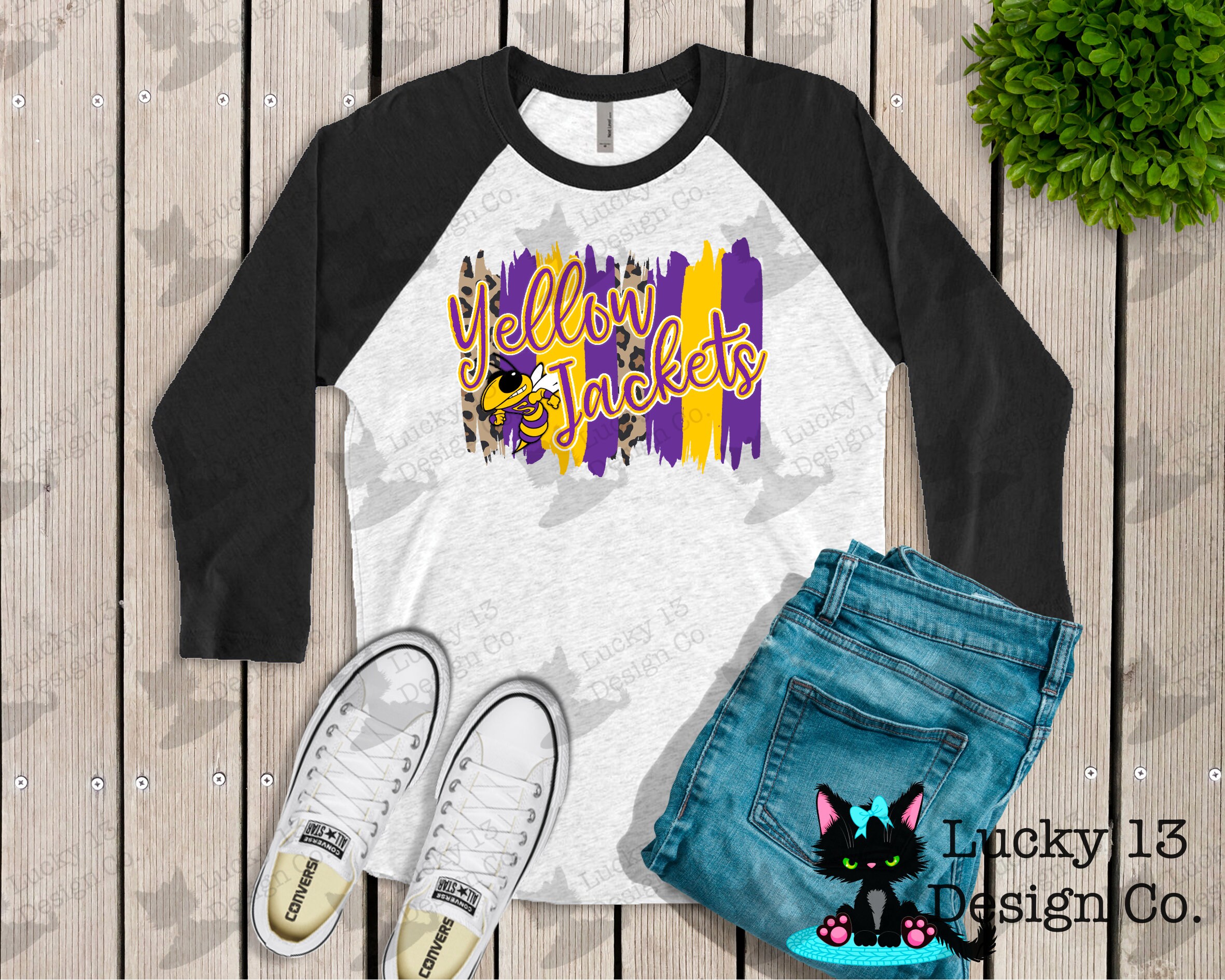 Purple Gold Sabinal Yellowjackets Brushstrokes Hand Drawn - Etsy