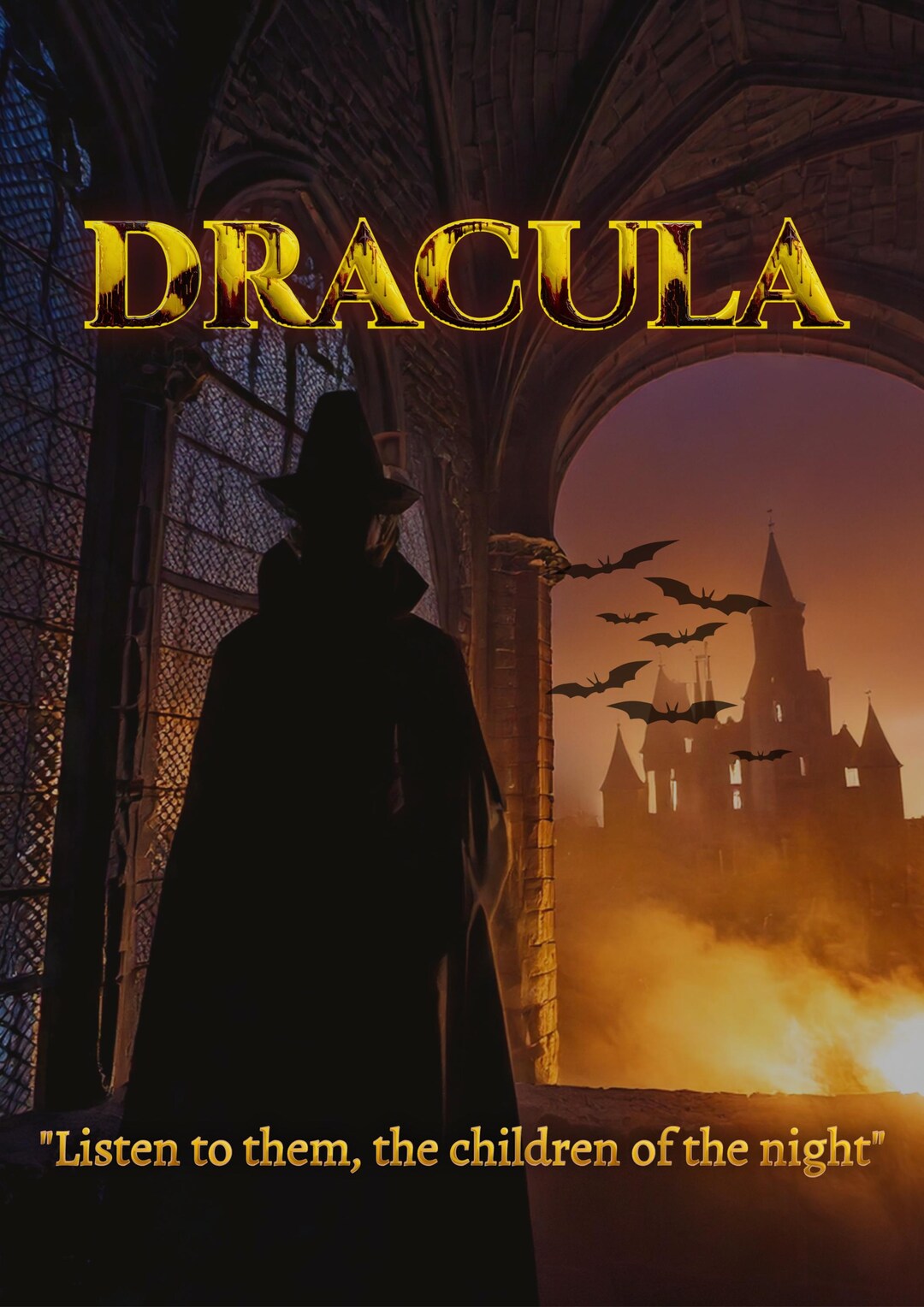 Dracula Gothic Wall Art Printable | Classic Horror Book Poster | A4 A3 ...