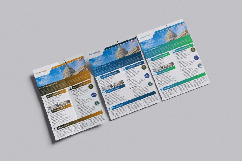 Canva Editable Capability Statement Template | Federal Contracting ...