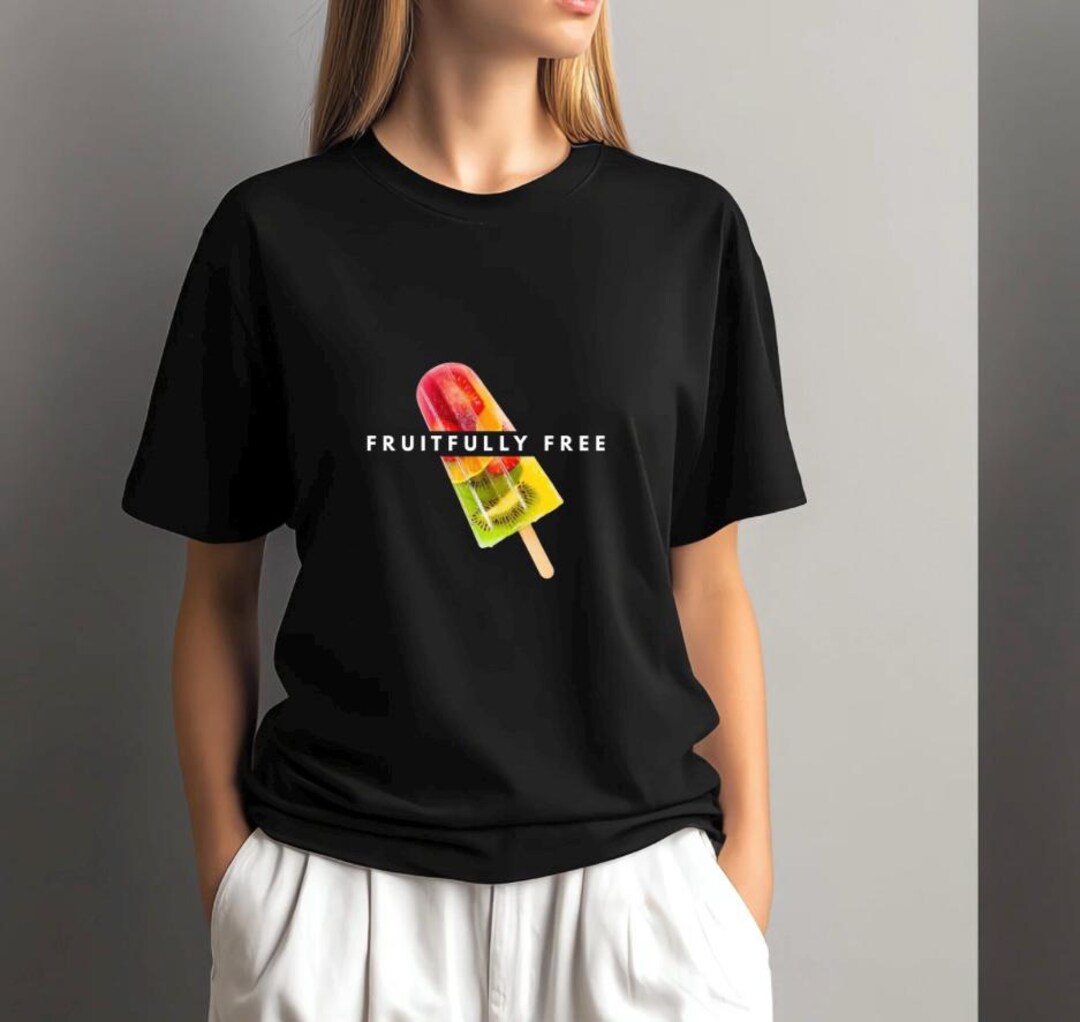 WHITE Fruitfully Free Ice Pop Shirt - Vibrant Fruit Popsicle Tee ...