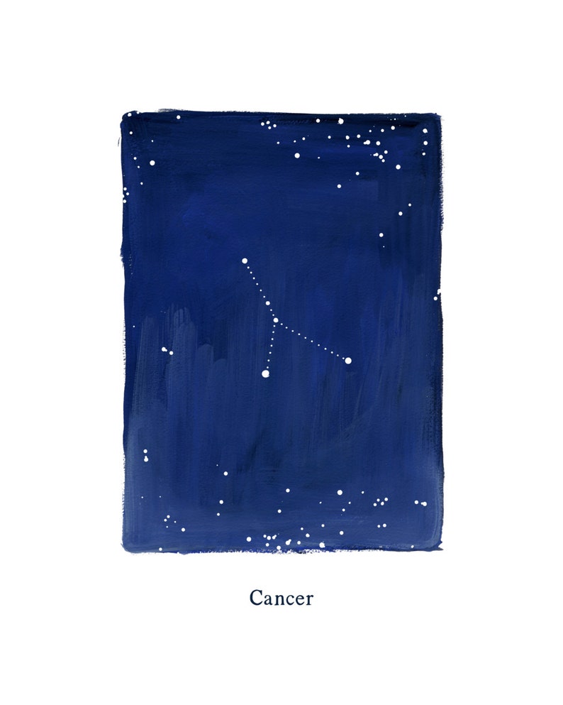 Zodiac, Cancer Constellation, Printable Wall Art, Stars, Cosmos ...