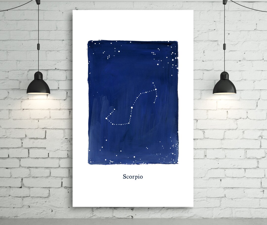 Zodiac, Scorpio Constellation, Stars, Cosmos, Printable Wall Art ...
